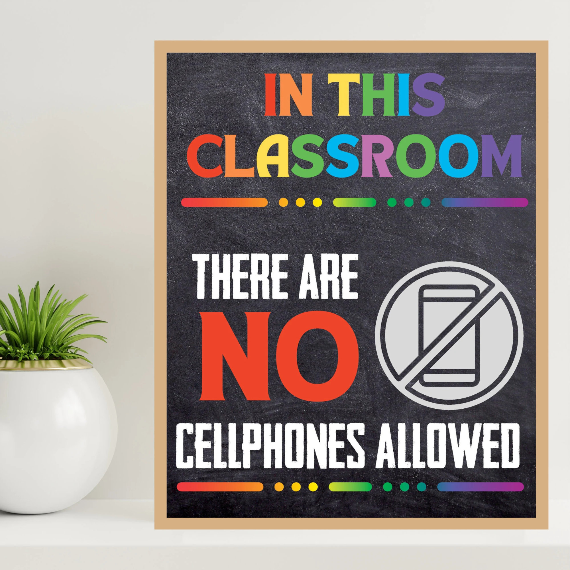 Printable No Cellphones Allowed Sign School Classroom Decor, Classroom ...