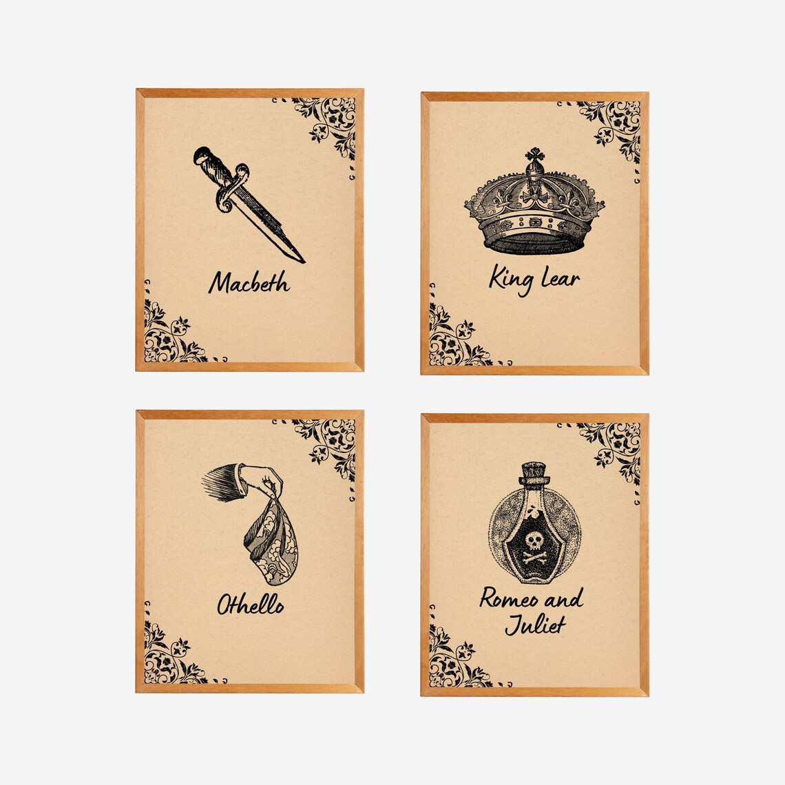 Shakespeare Gallery Wall, Classroom Art, Shakespeare Plays Posters ...