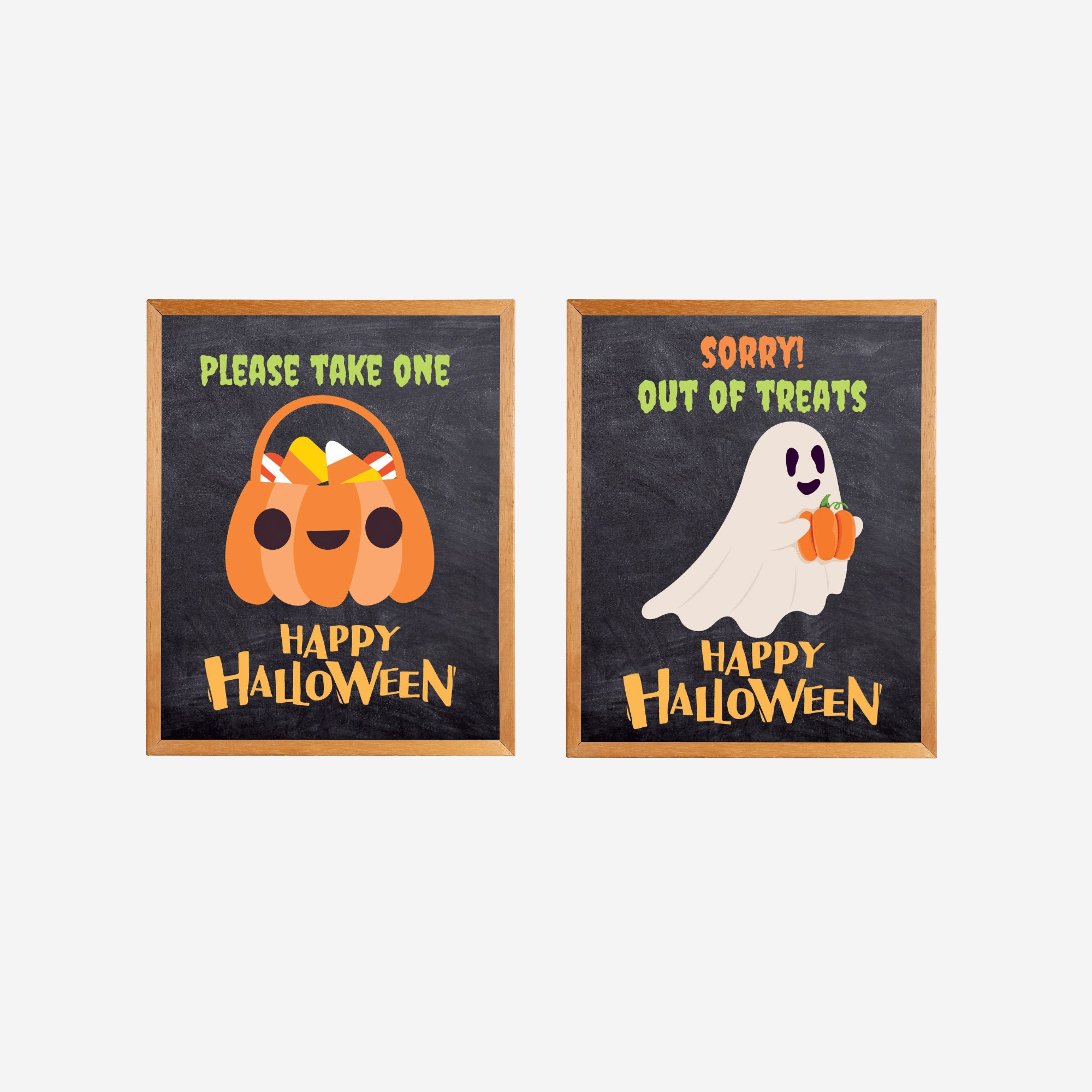 Please Take One and Sorry Out of Treats, Cute Pumpkin, Front Door ...
