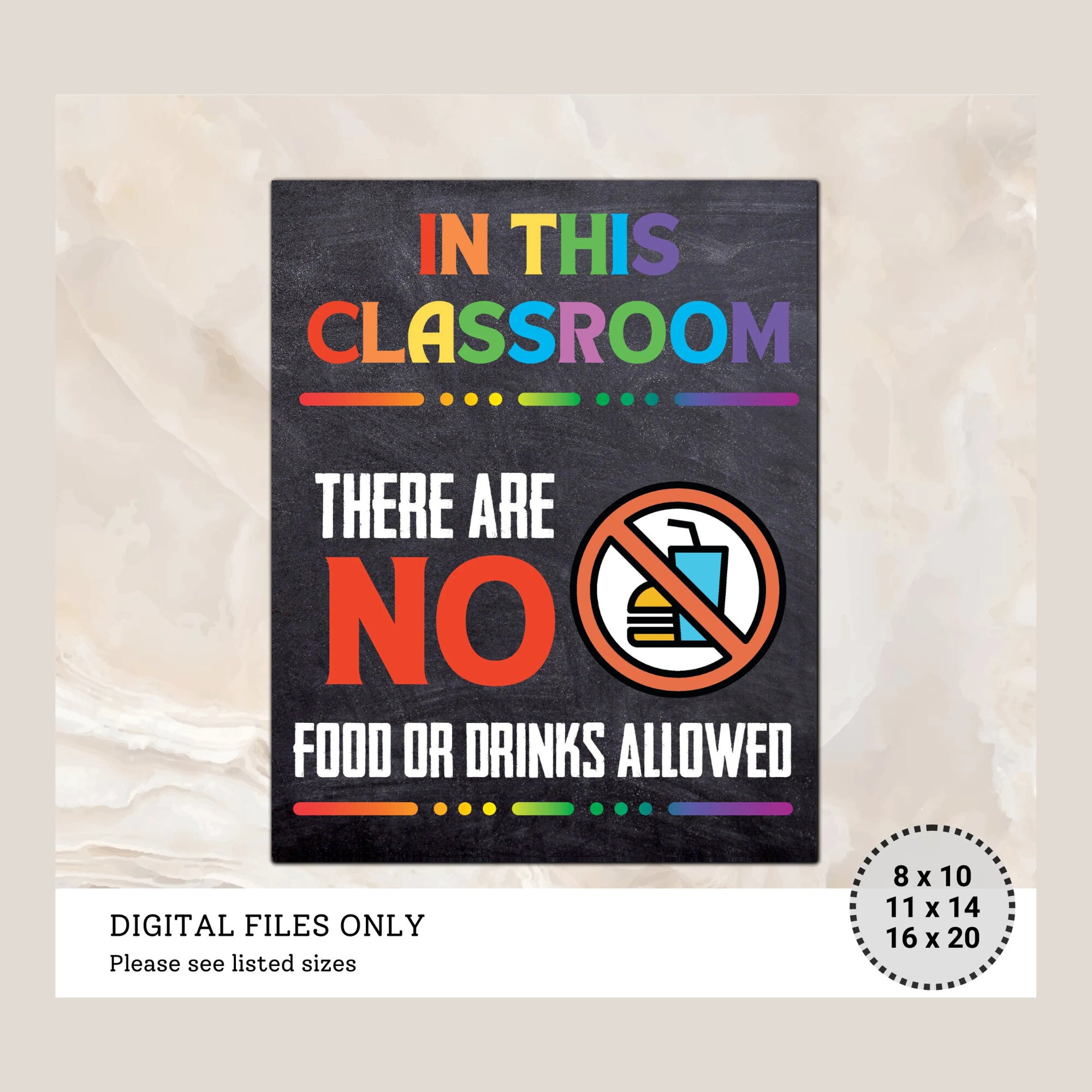 Classroom Poster, Teacher Rules, Teacher Poster, No Food or Drinks ...