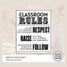 Classroom Expectations, Decor Rules Respect Teen Class, Decor High ...