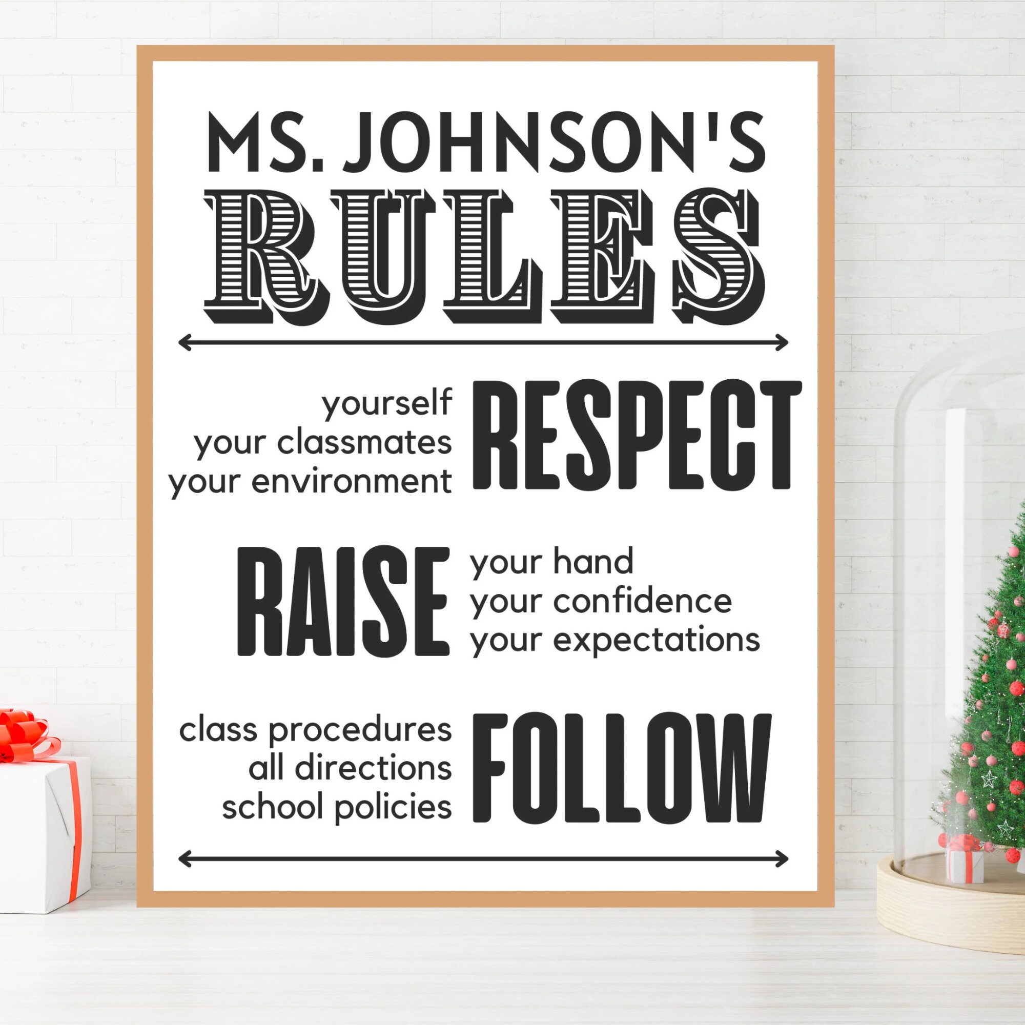 PERSONALIZED Classroom Expectations, High School Teacher Printable ...