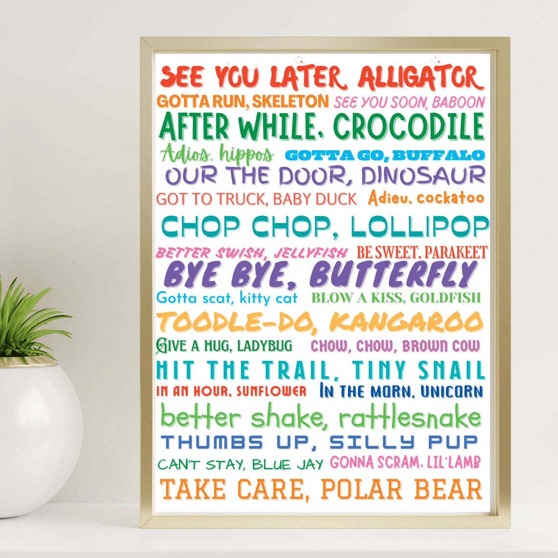 Goodbye Sign, See You Later Alligator, After While Crocodile, Classroom ...