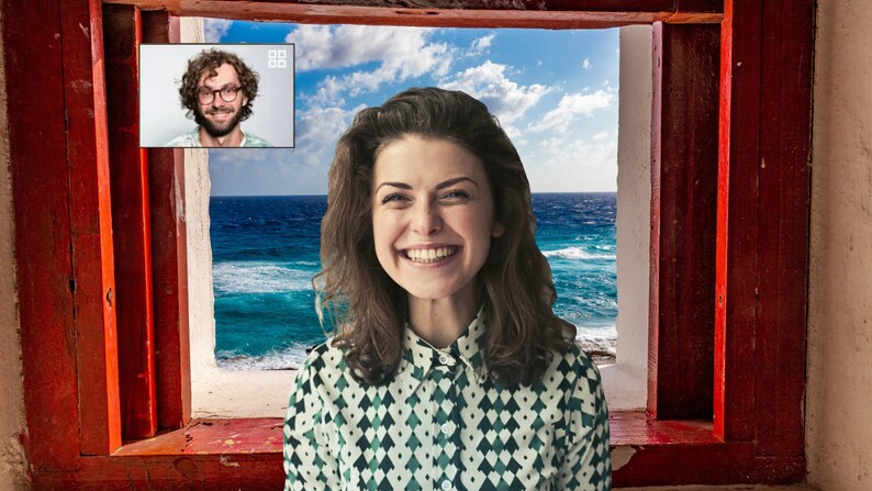 Zoom Summer Background Office Backdrop Ocean Waves Virtual - Etsy