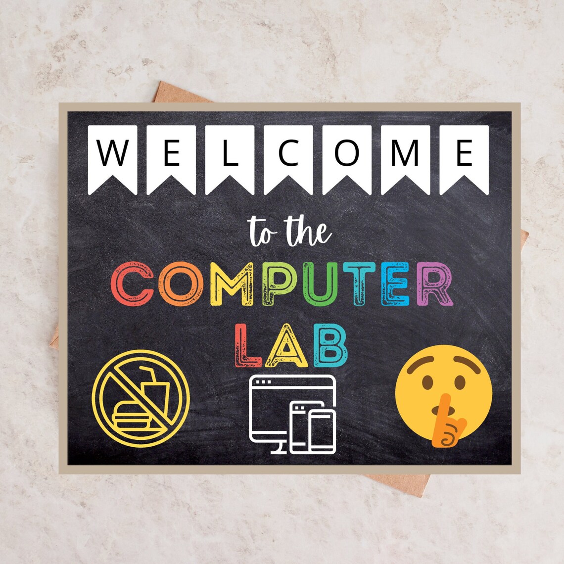 Computer Lab School Sign, Classroom Decor, Teacher Door Sign, Computers ...