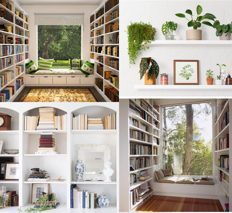 Bookcase Zoom Backgrounds, 4 Pack Best Sellers, Office Background ...