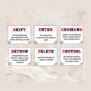 Classroom Poster Set of 6, Classroom Decor, INSTANT DOWNLOAD, Computers ...