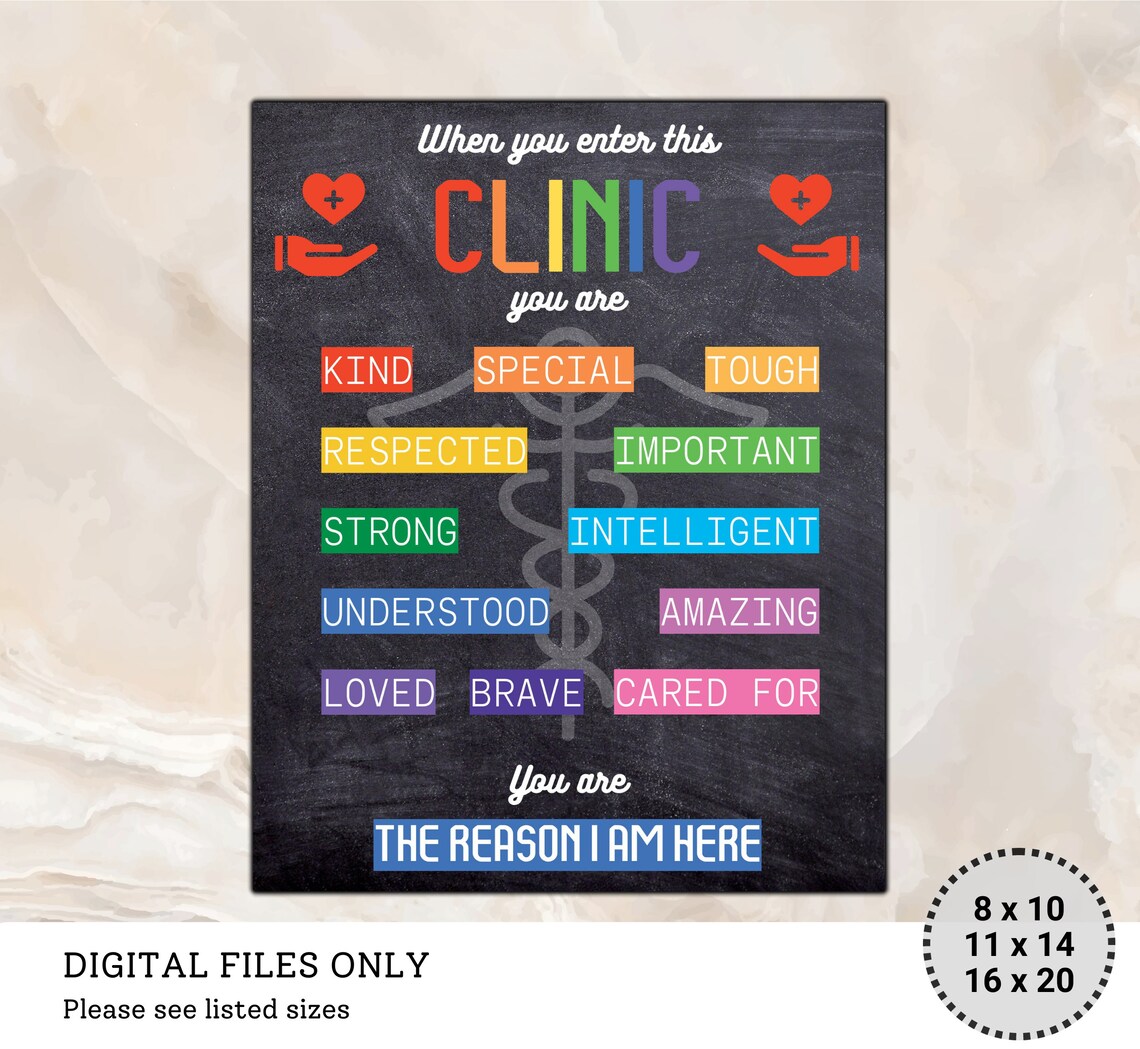 Printable School Health Office Poster Pediatric Clinic Decor - Etsy