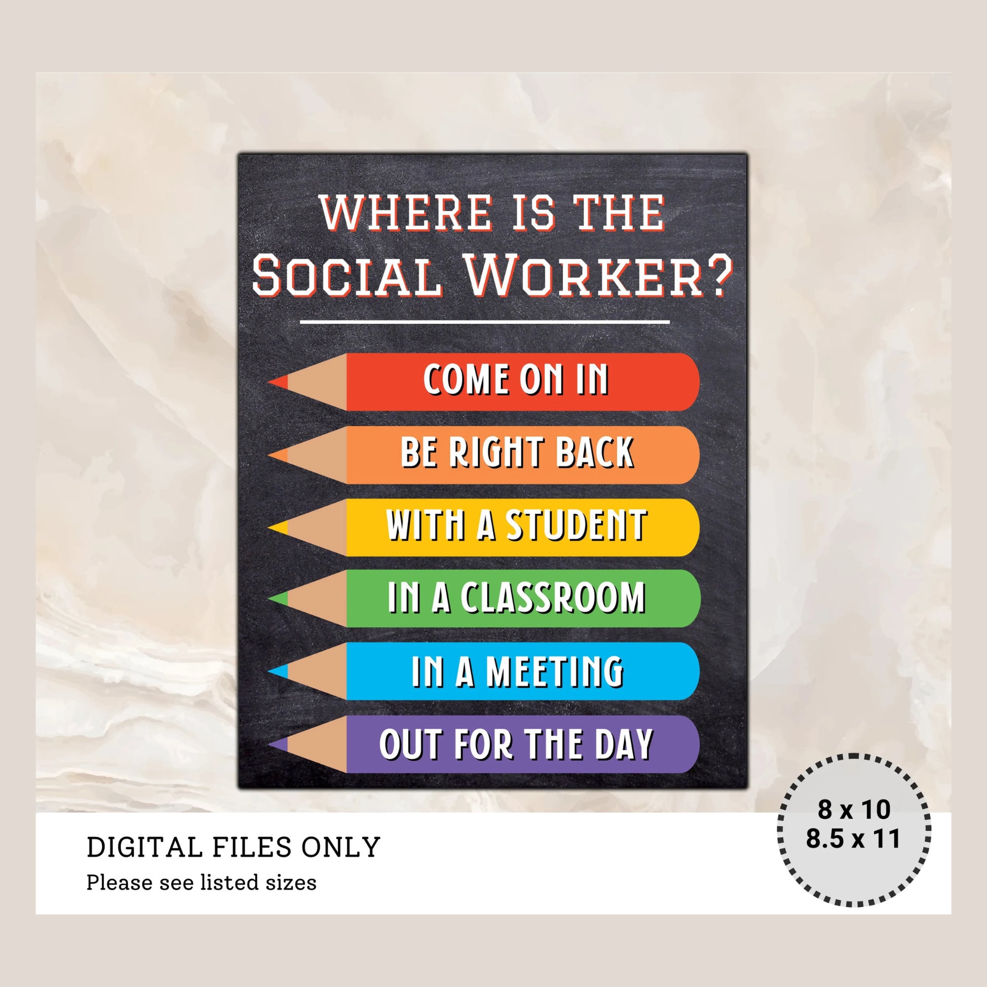 Where is the Social Worker Door Sign, Classroom Door Sign, Custom ...