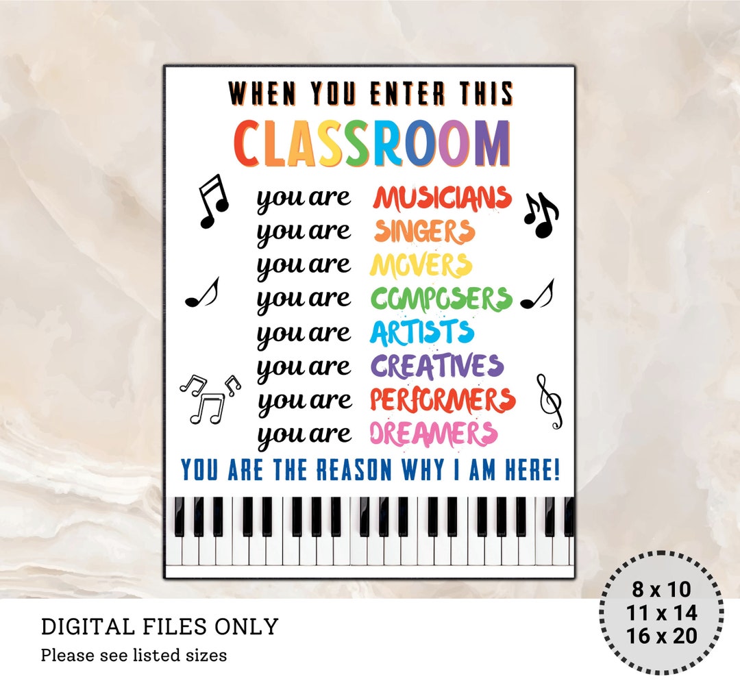 Music Teacher Classroom Printable Poster Drama Teacher - Etsy