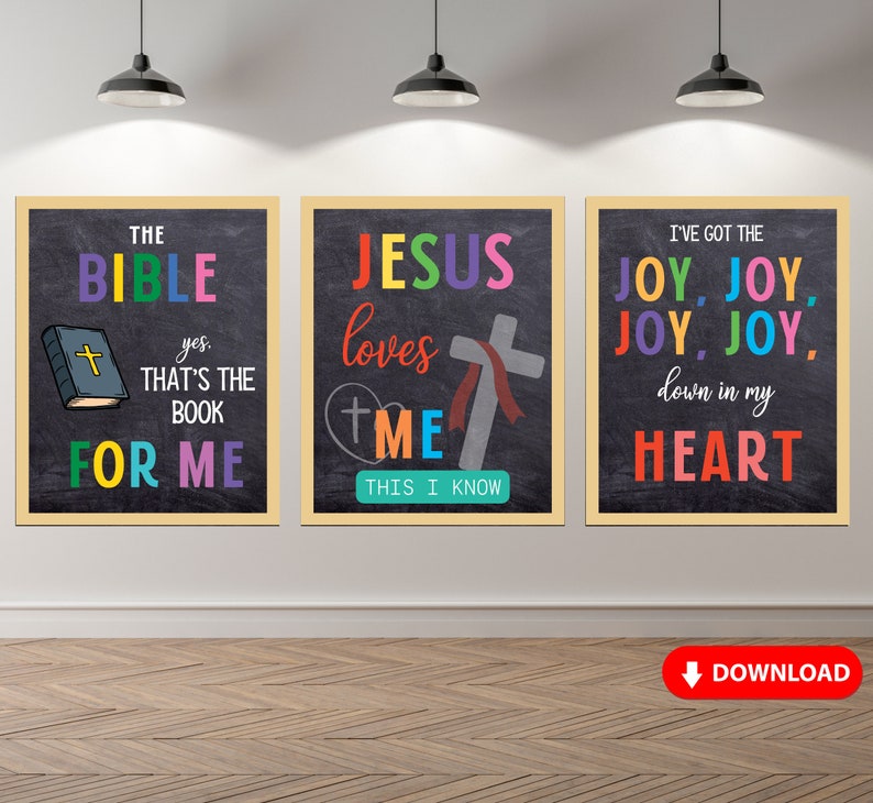 Sunday School Posters Kids Bible Songs Print Sunday School - Etsy