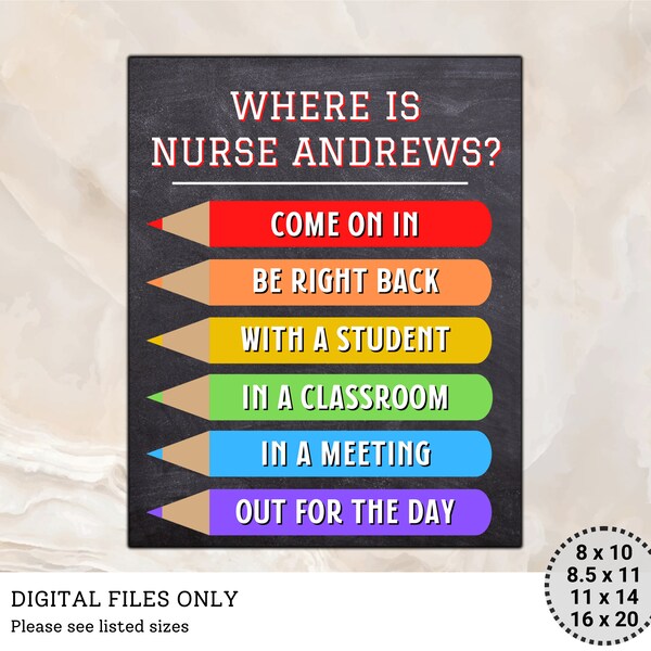 Nurse Sign - Etsy