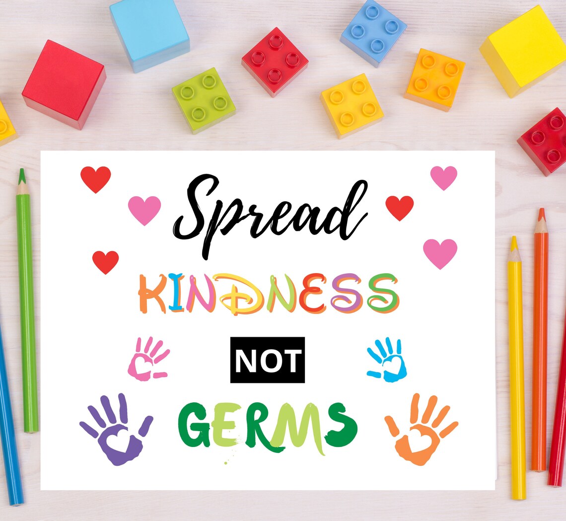 Spread Kindness Not Germs Health Clinic Poster School - Etsy