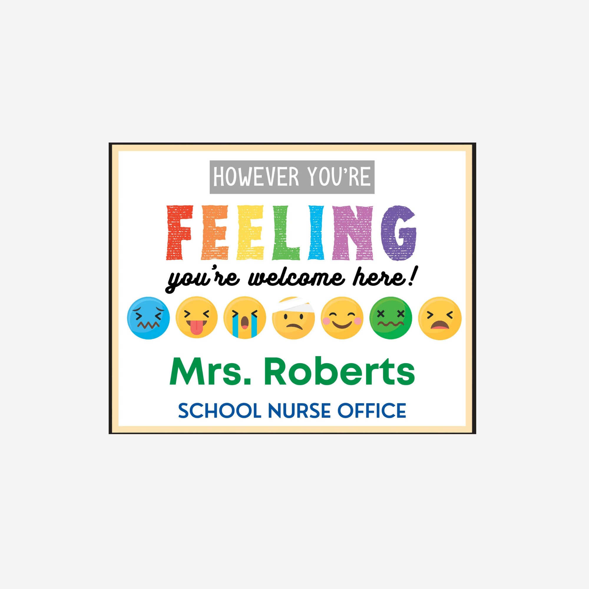 PERSONALIZED School Nurse Door Sign Child Nurse Door Sign - Etsy