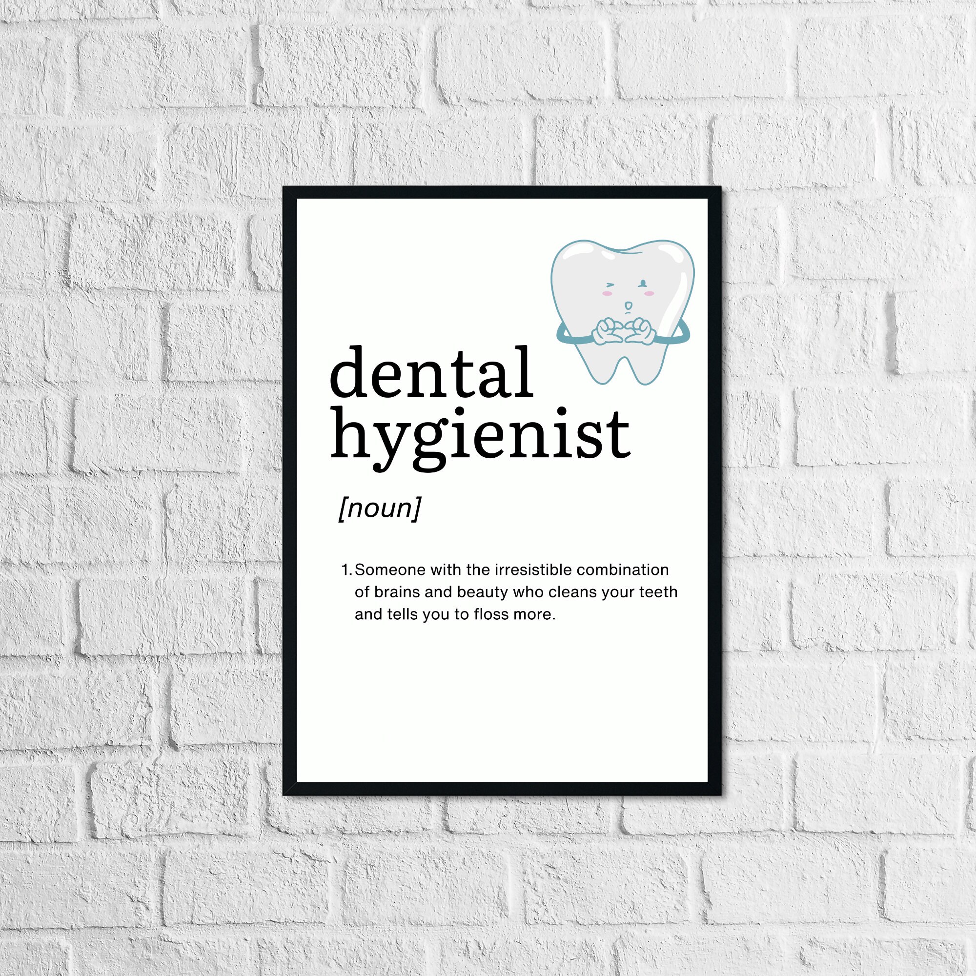 Dental Hygienist Definition Print, Dental Hygienist Gift, Dental ...