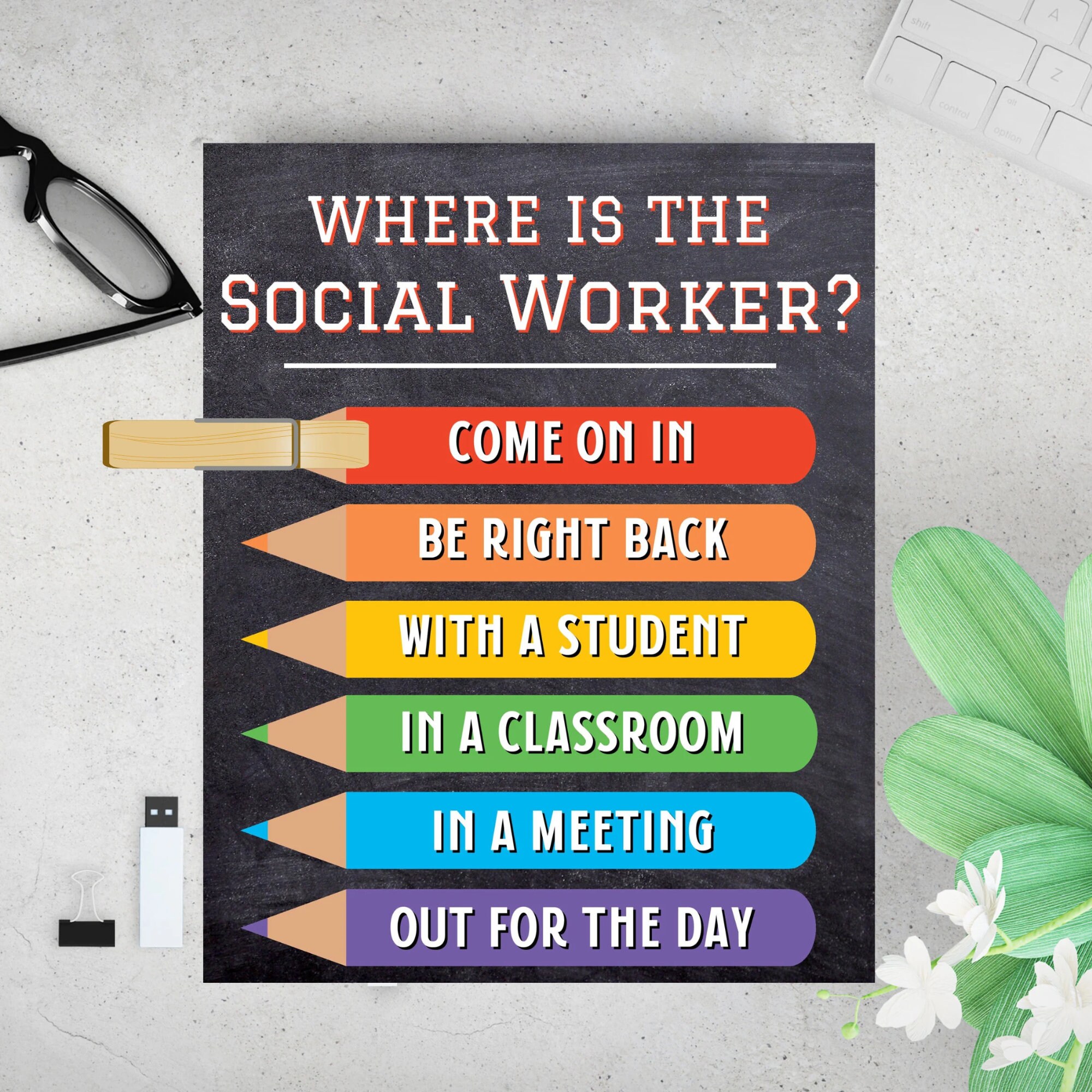 Where is the Social Worker Door Sign, Classroom Door Sign, Custom ...