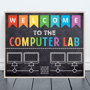 Computer Lab School Sign Classroom Decor Teacher Door Sign - Etsy