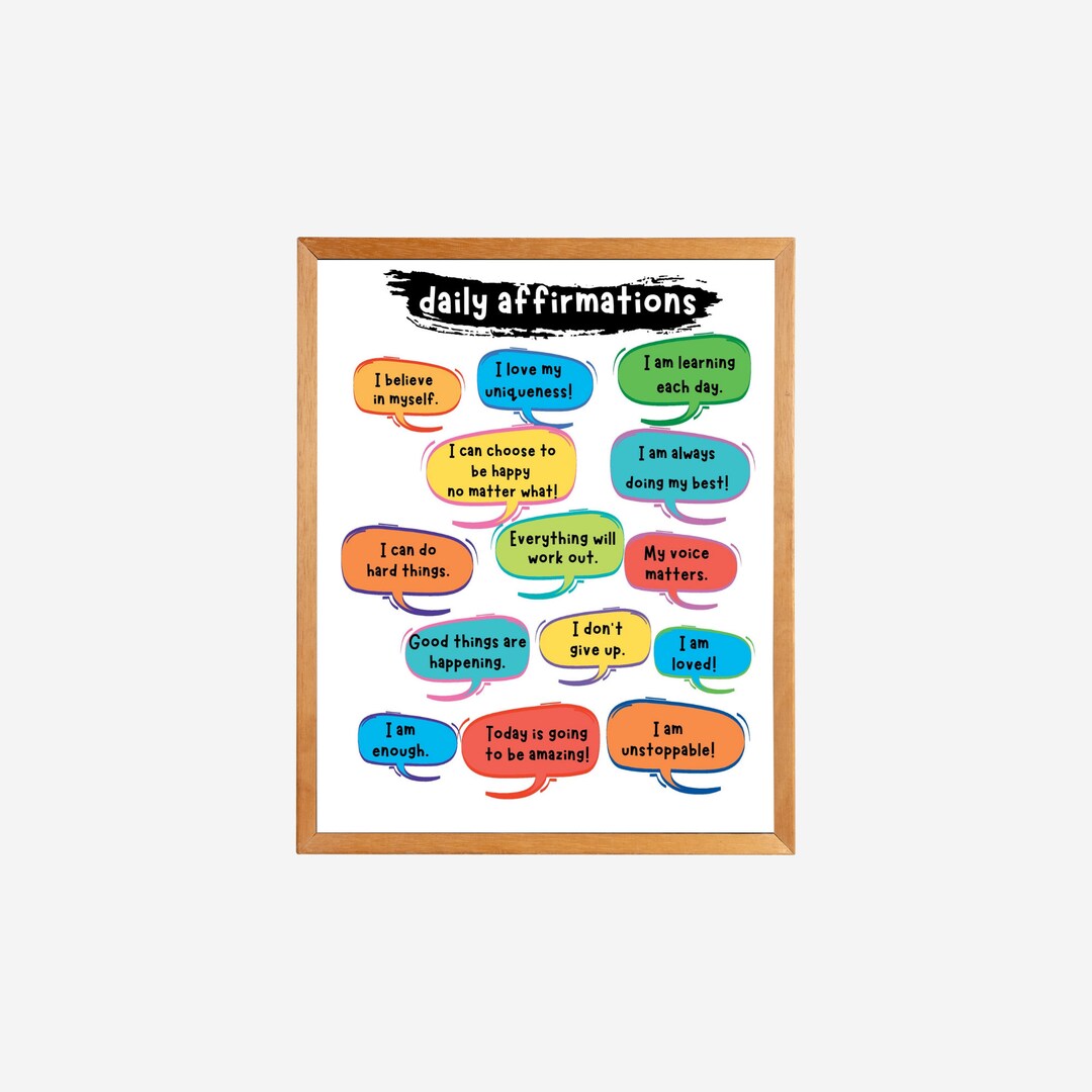 Daily Affirmations Poster, Inspirational Affirmations, Affirmations for ...