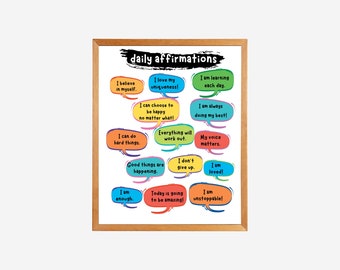 Classroom Poster - Daily Affirmations - Etsy
