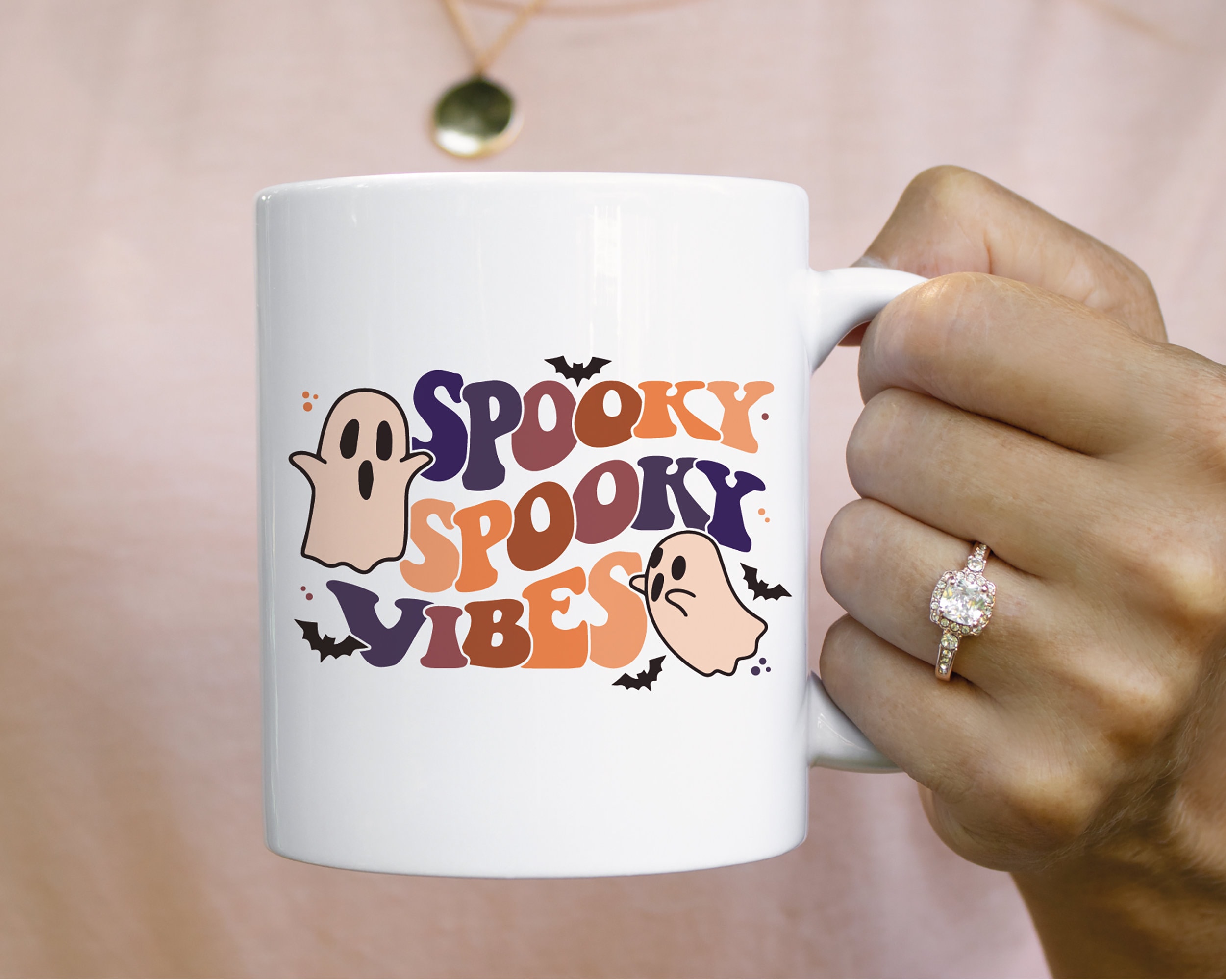 Spooky Vibes Retro SVG PNG, Ghost Boo SVG, Fall Halloween Sublimation ...
