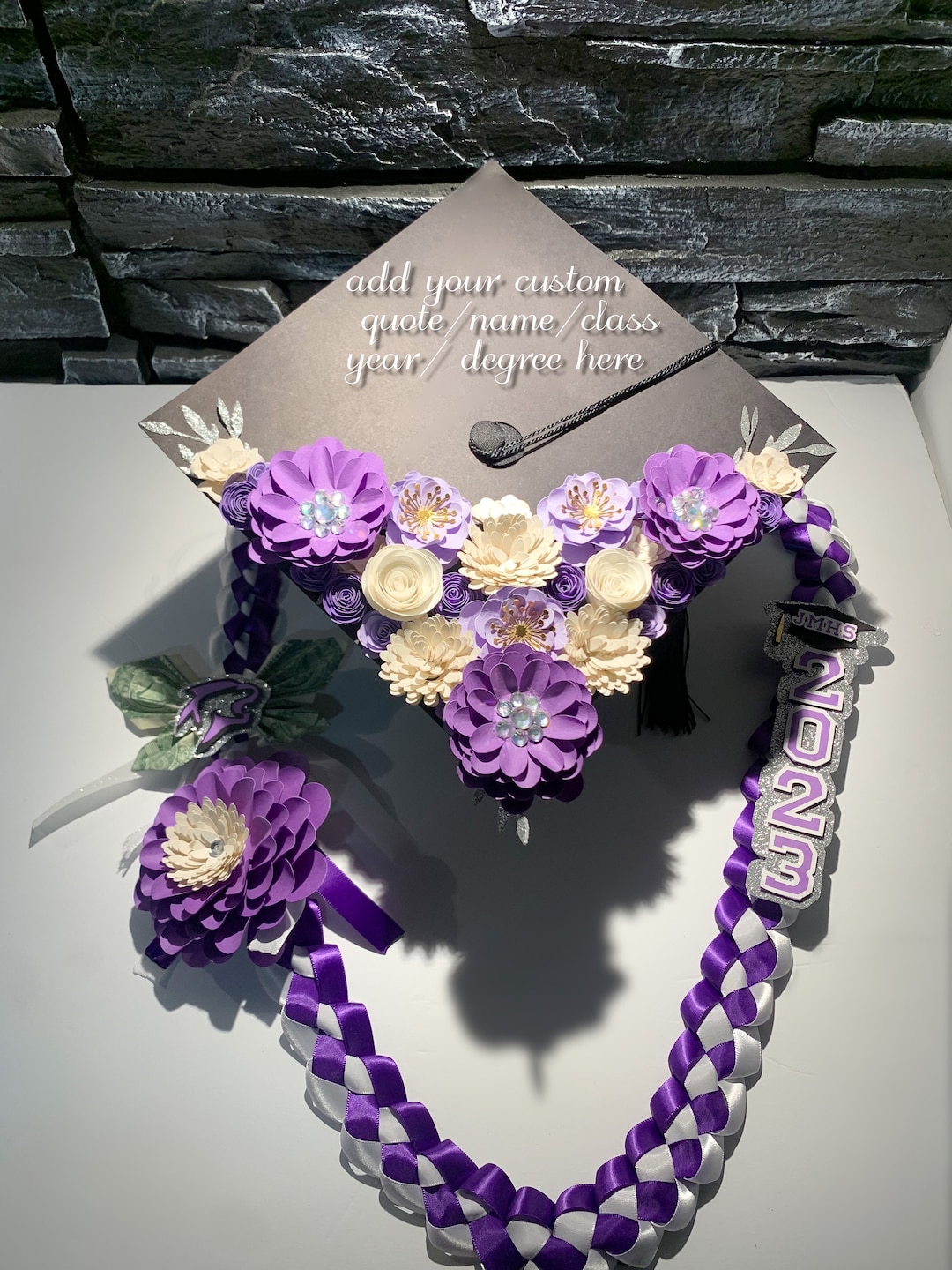 Glam Graduation Hat Topper— Graduation Leis Bundle - Etsy
