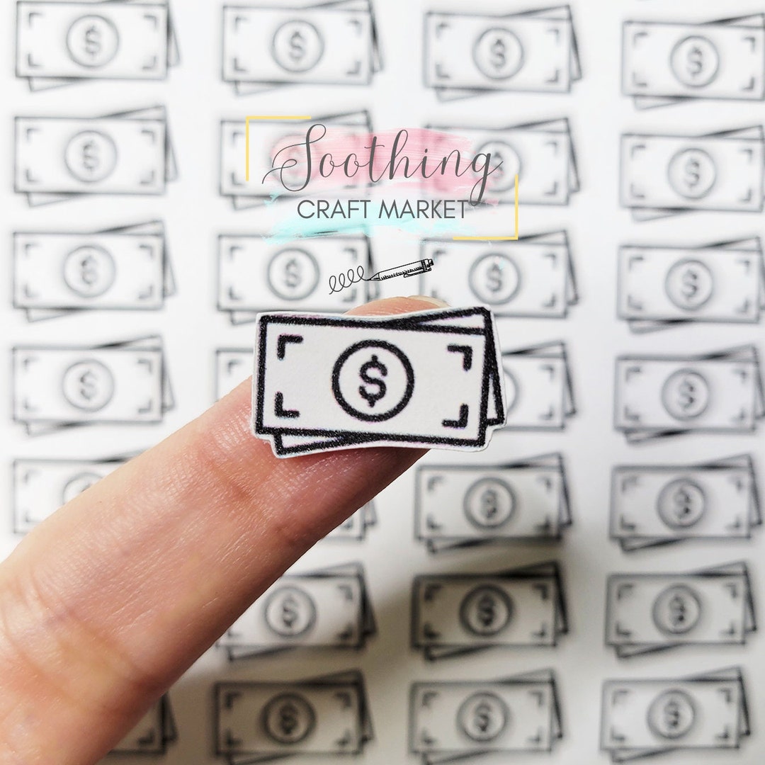 Cash Dollar Sticker, Dot Journal, Payday Planner Reminder, Saving ...