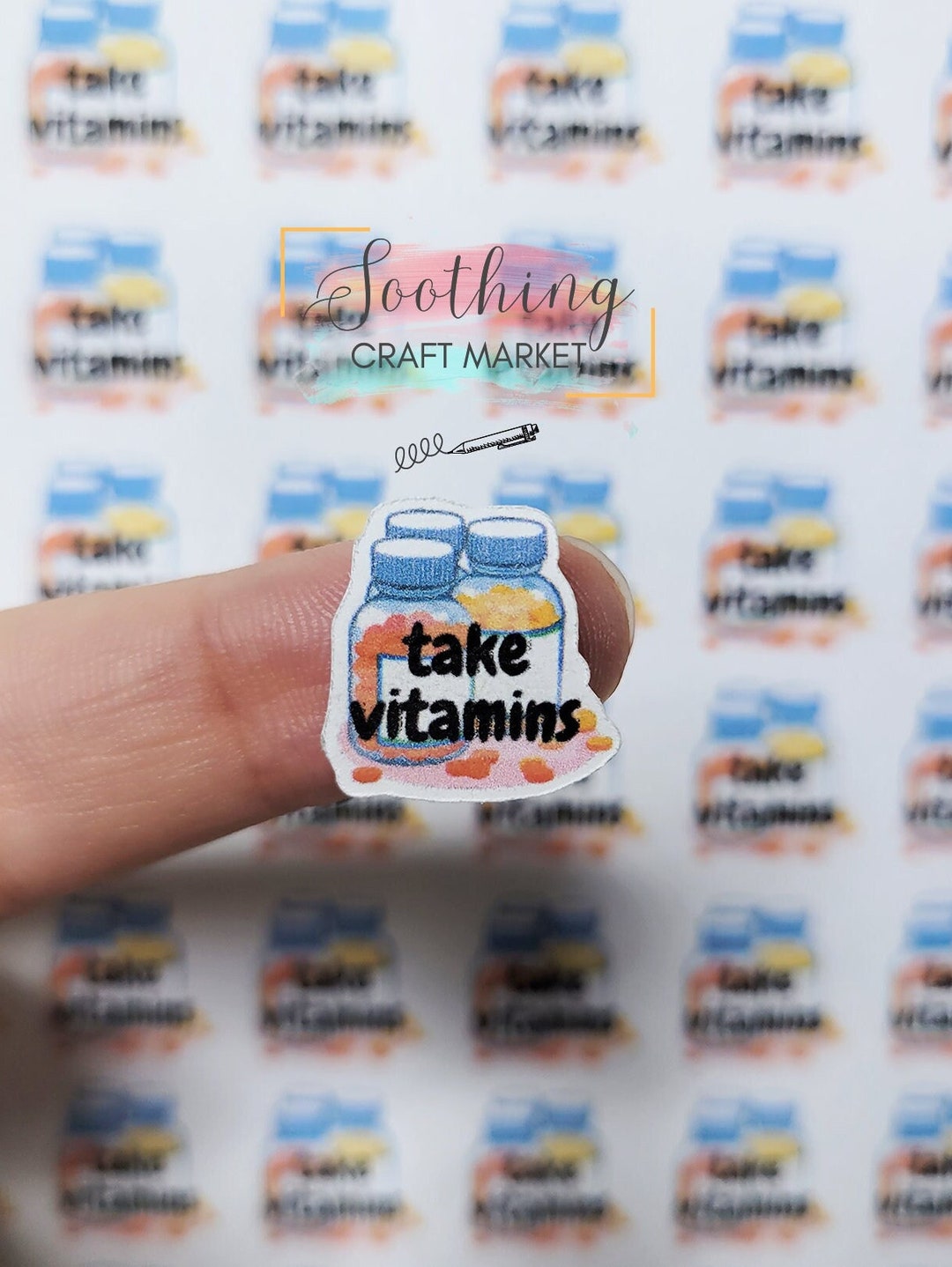 Take Vitamins Reminder, Dot Journal, Healthy Planner Reminder ...