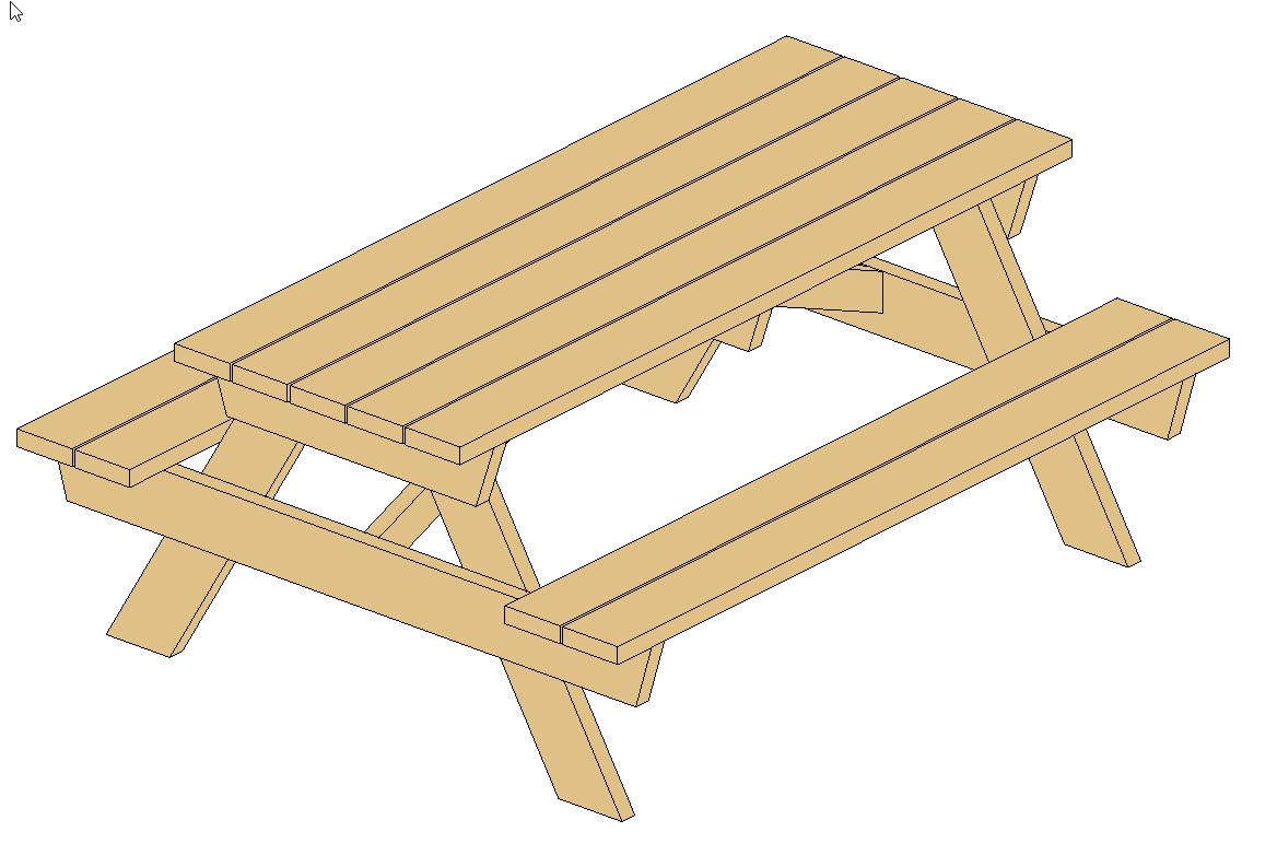 Wooden Picnic Table Plans. Complete Set With Detailed Cut List. - Etsy