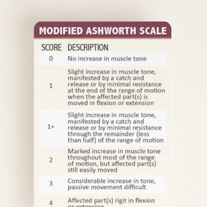 Modified Ashworth & ASIA Impairment Scales Quick Guide - Etsy