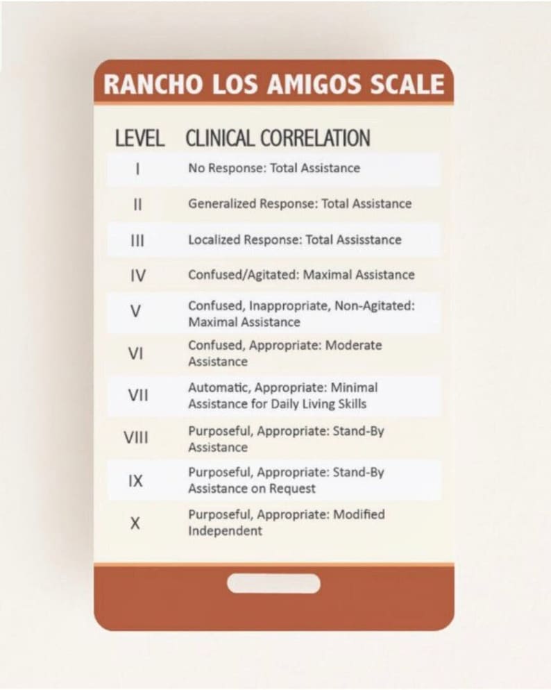 Rancho Los Amigos & Glasgow Coma Scale Quick Guide - Etsy