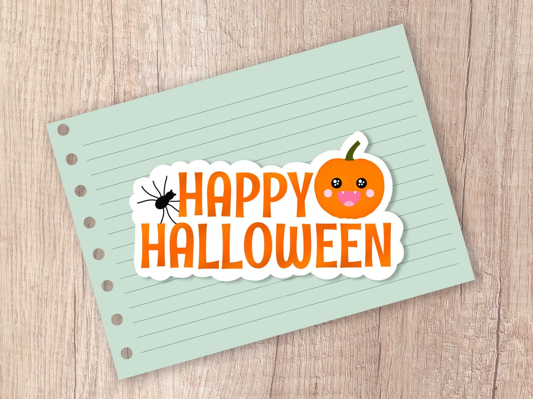 Happy Halloween Sticker, Spooky Sticker, Halloween Sticker, Vinyl ...