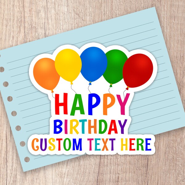 Happy Birthday Sticker - Etsy
