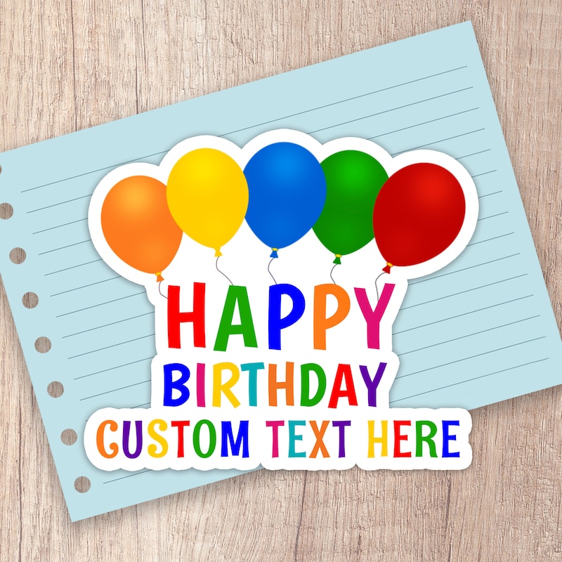 Happy Birthday Sticker - Etsy
