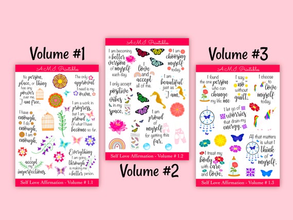 Self Love Affirmation Quotes Sticker Sheets Planner Stickers - Etsy