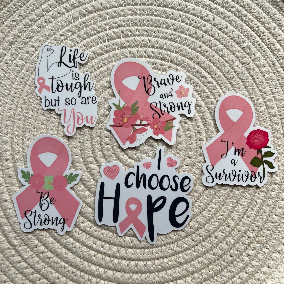 Breast Cancer Sticker, Pink Ribbon, Awareness Sticker, Laptop Sticker ...