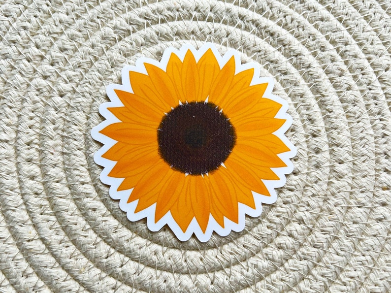 Sunflower Sticker, Sunflower Decal, Autumn Sticker, Water Bottles ...