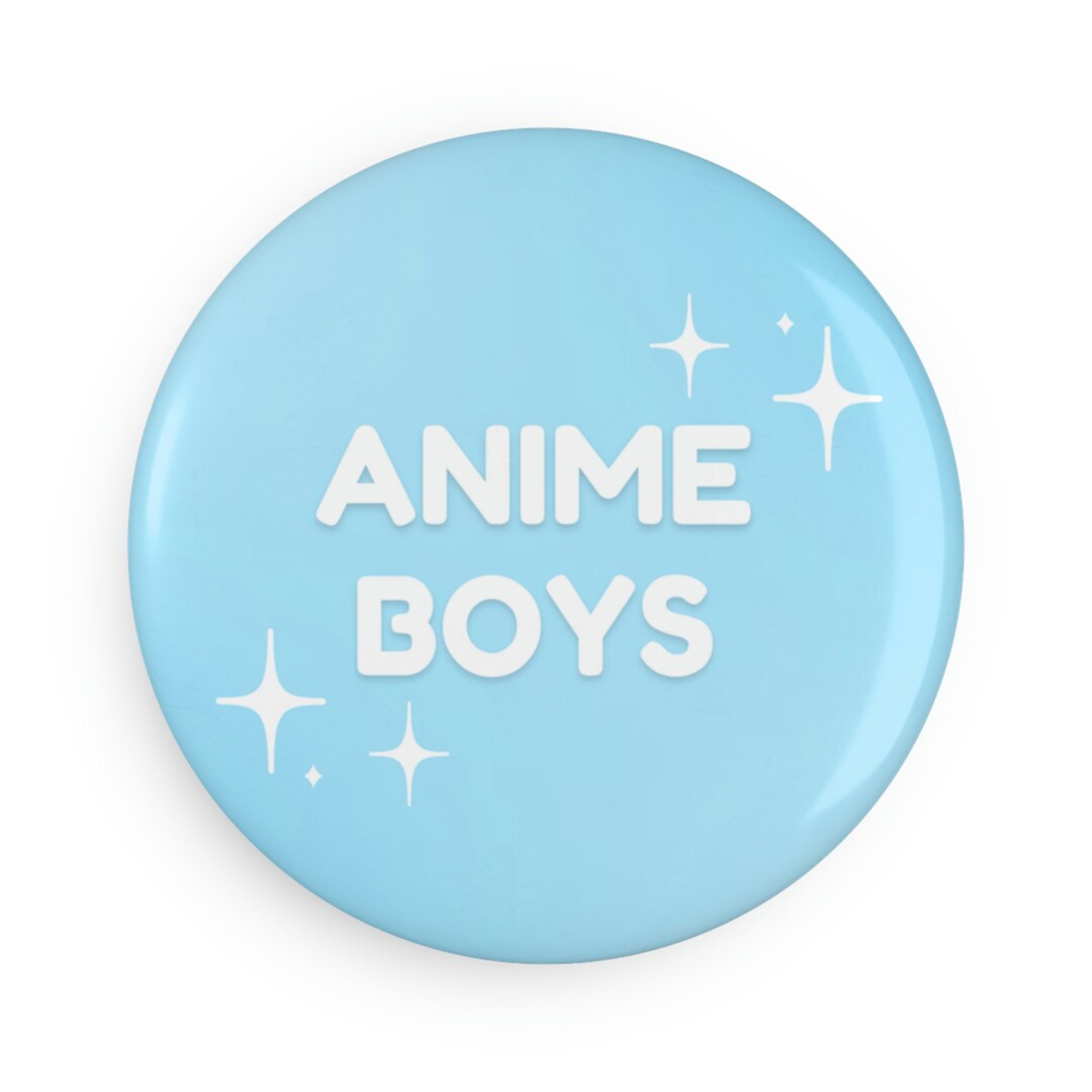 Magnetic Anime Boys Button Magnet, Round Shape for Fridge and All Metal ...