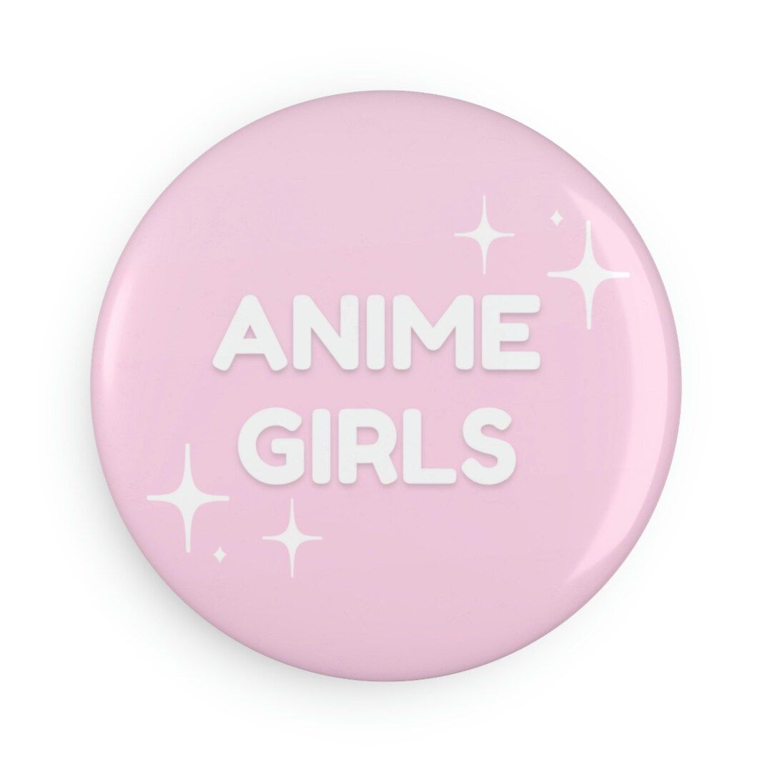 Magnetic Anime Girls Button Magnet, Round Shape for Fridge and All ...