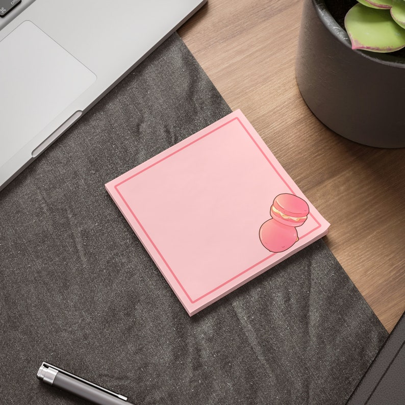 Pink Macaron Post-it® Note Pads Stationary - Etsy