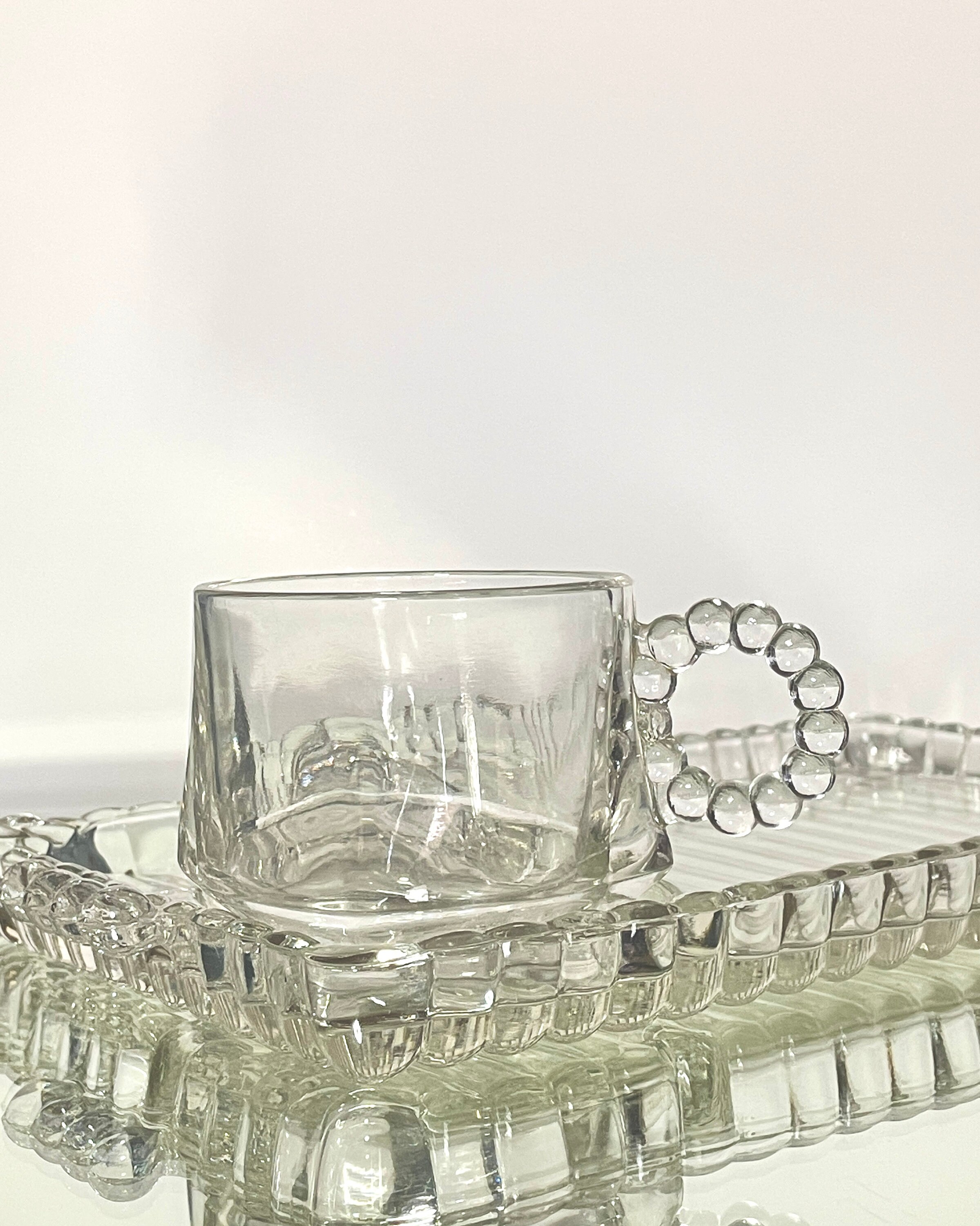 Vintage Anchor Hocking Boopie Glass Tray and Cup Set - Etsy