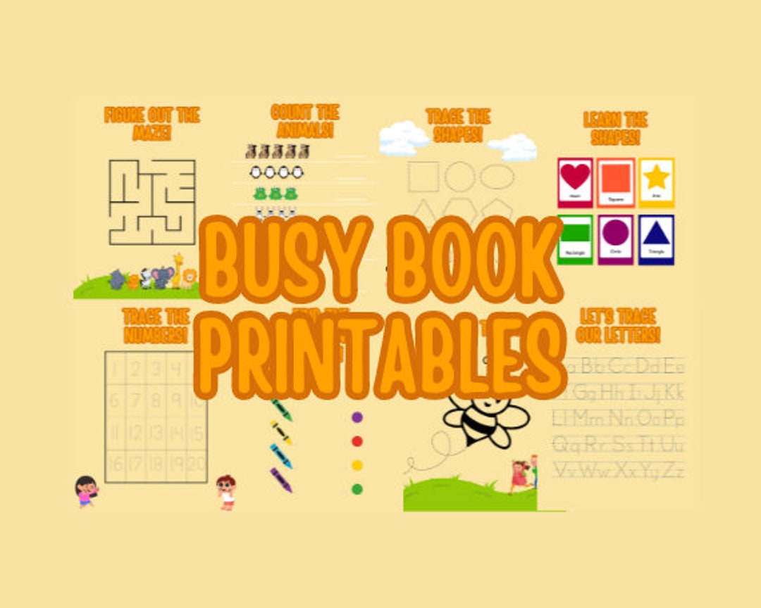 Kids Learning Busy Book, Kids Activity Book, Skill-building, Learning ...