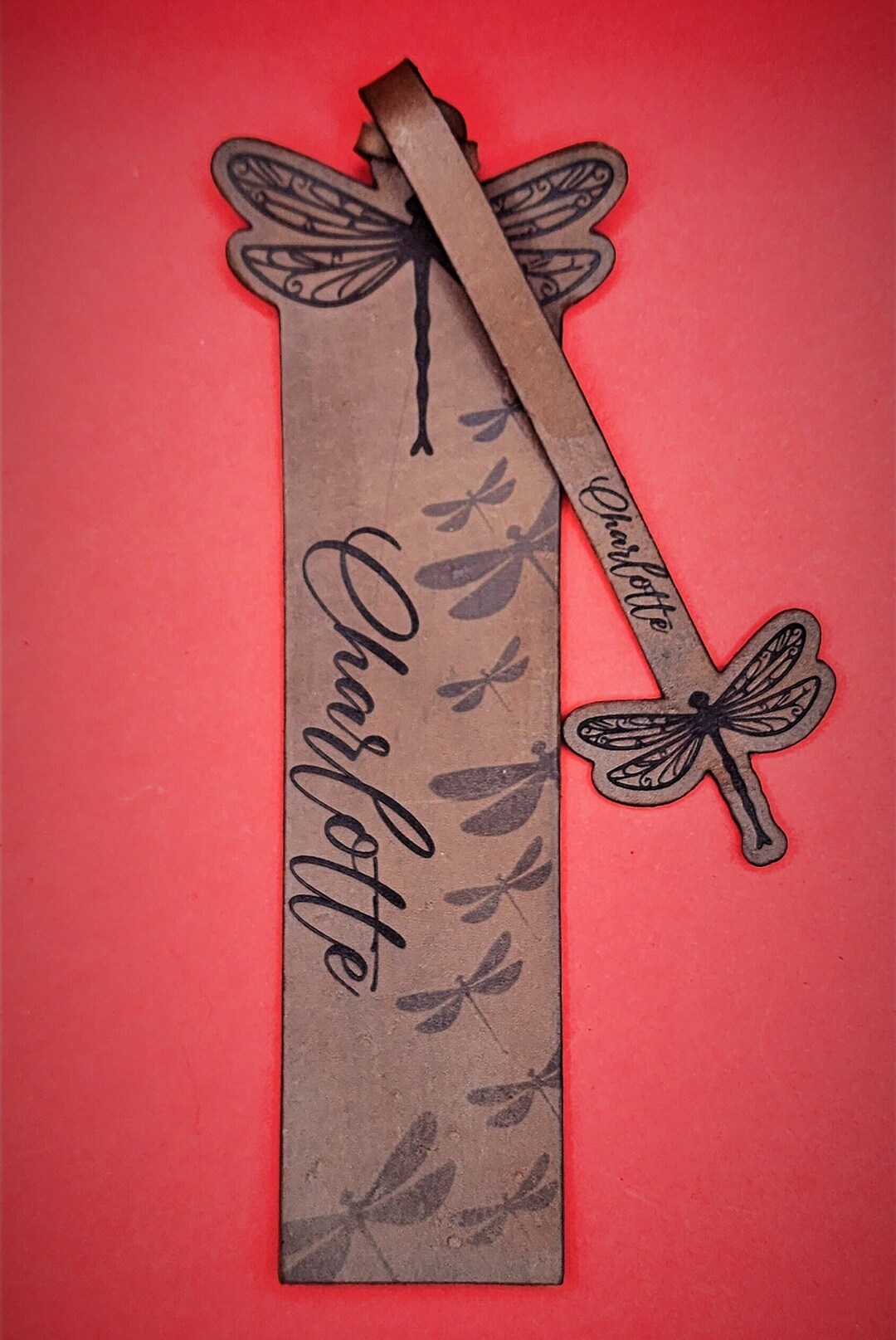 Dragonfly Bookmark Leather Bookmark Book Lover Gift - Etsy