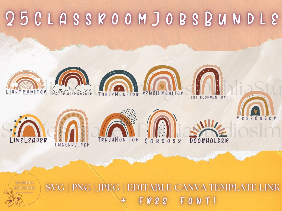 Classroom Job Tempate | Daycare Job Labels | Classroom Job Decor ...