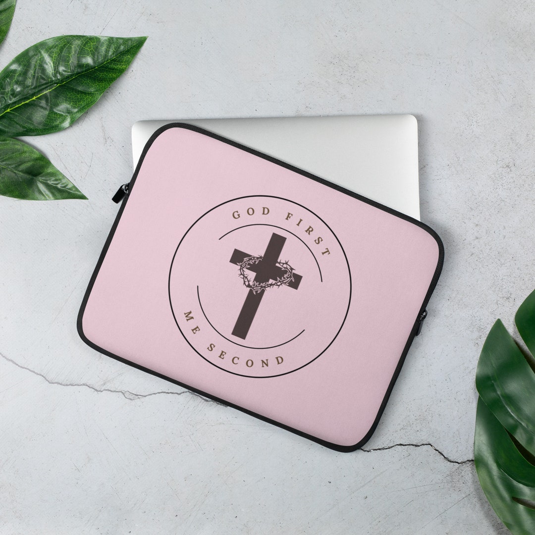 Light Pink God First Me Second Laptop Sleeve - Etsy