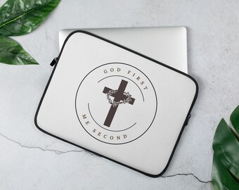 Black God First Me Second Laptop Sleeve - Etsy