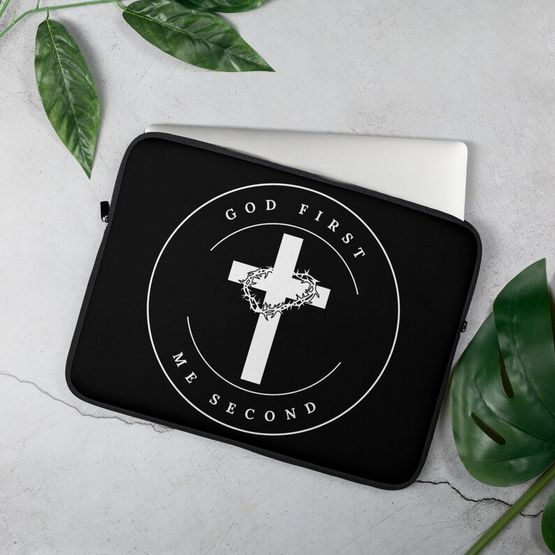 Black God First Me Second Laptop Sleeve - Etsy