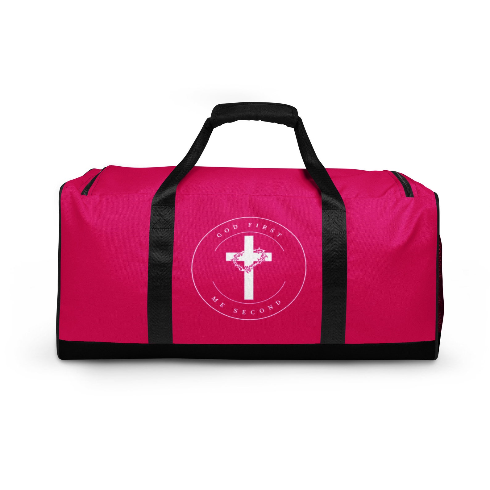 Hot Pink God First Me Second Large Duffle Bag - Etsy