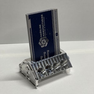 CNC Billet Business Card Holder Engine Block - Etsy