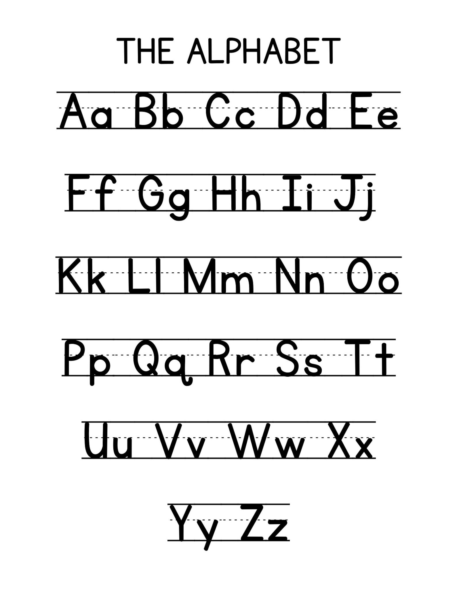 Alphabet Poster, Manuscript, Handwriting Chart, Homeschool, Classroom ...