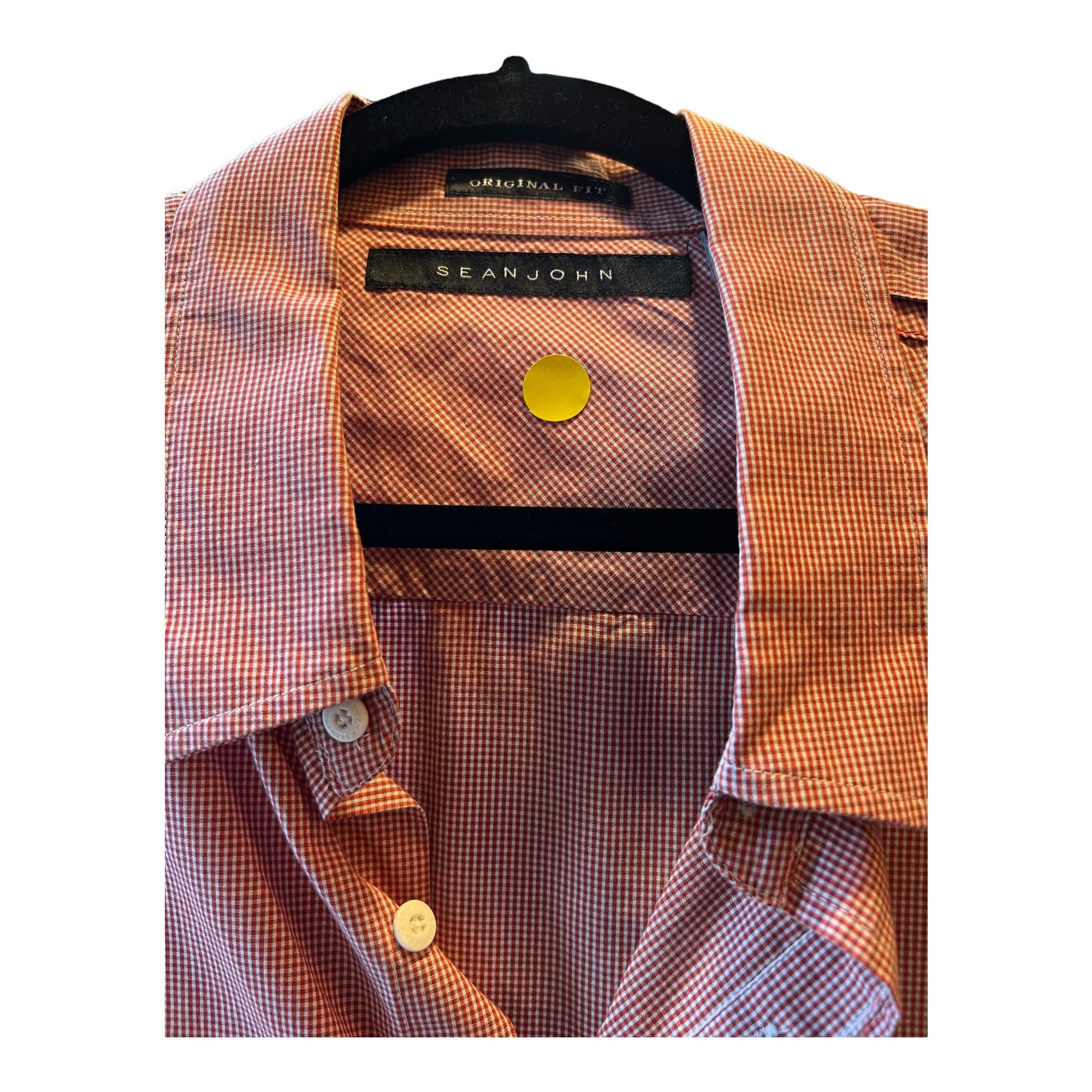 1990's Sean John Red Gingham Style Button Down Shirt - Etsy